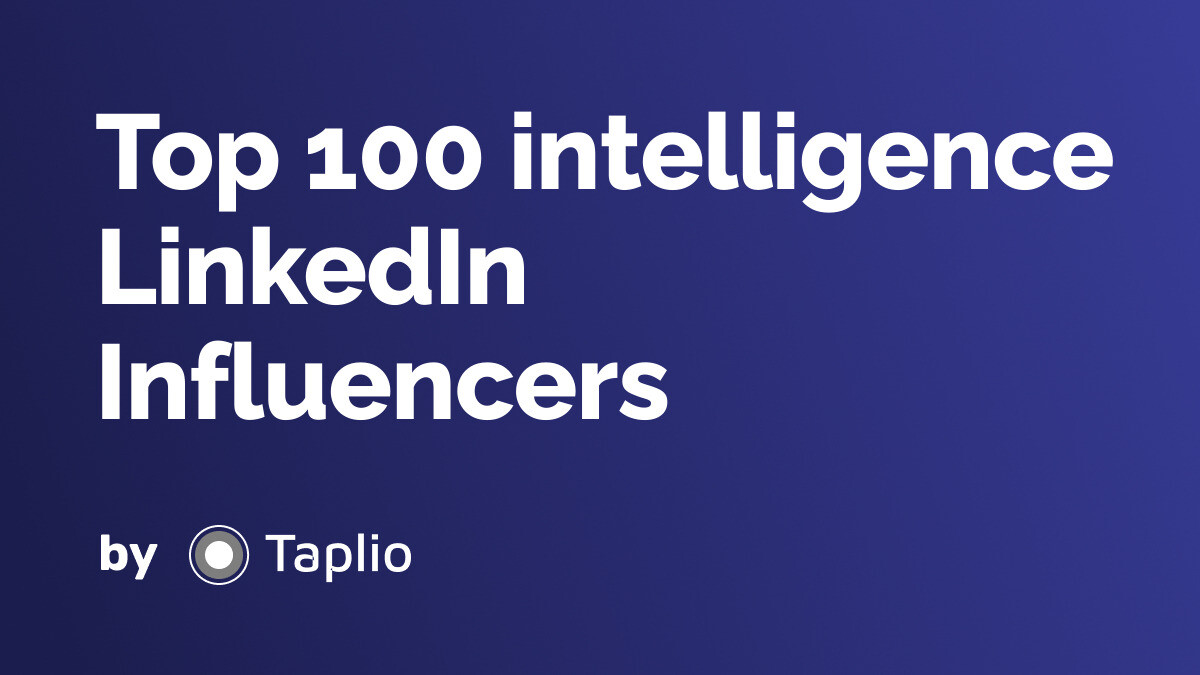 The 100 Best Linkedin Influencers about intelligence